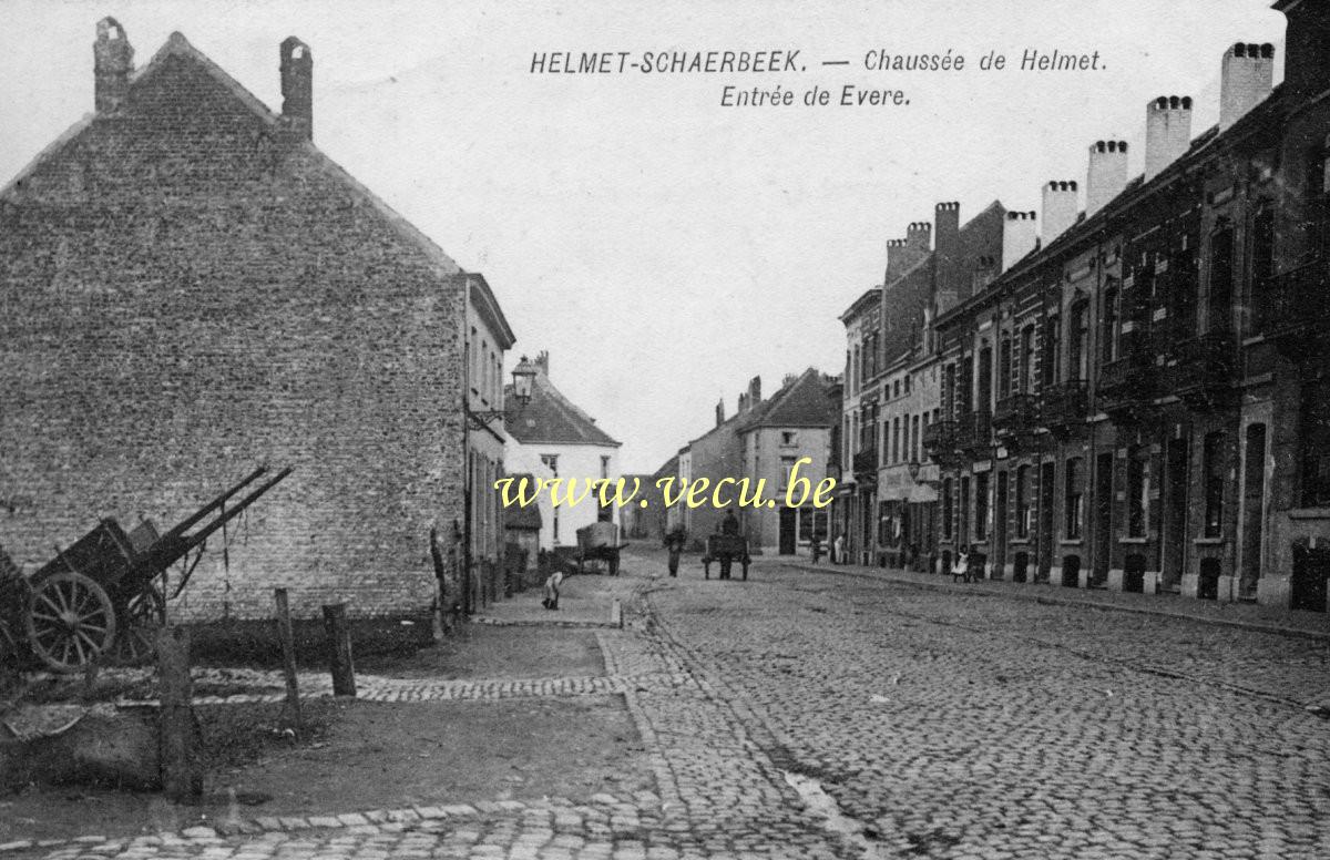 Format d'agrandissement carte postale ancienne Evere