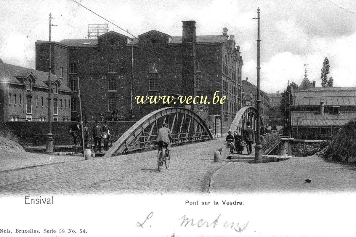 Format d'agrandissement carte postale ancienne Ensival