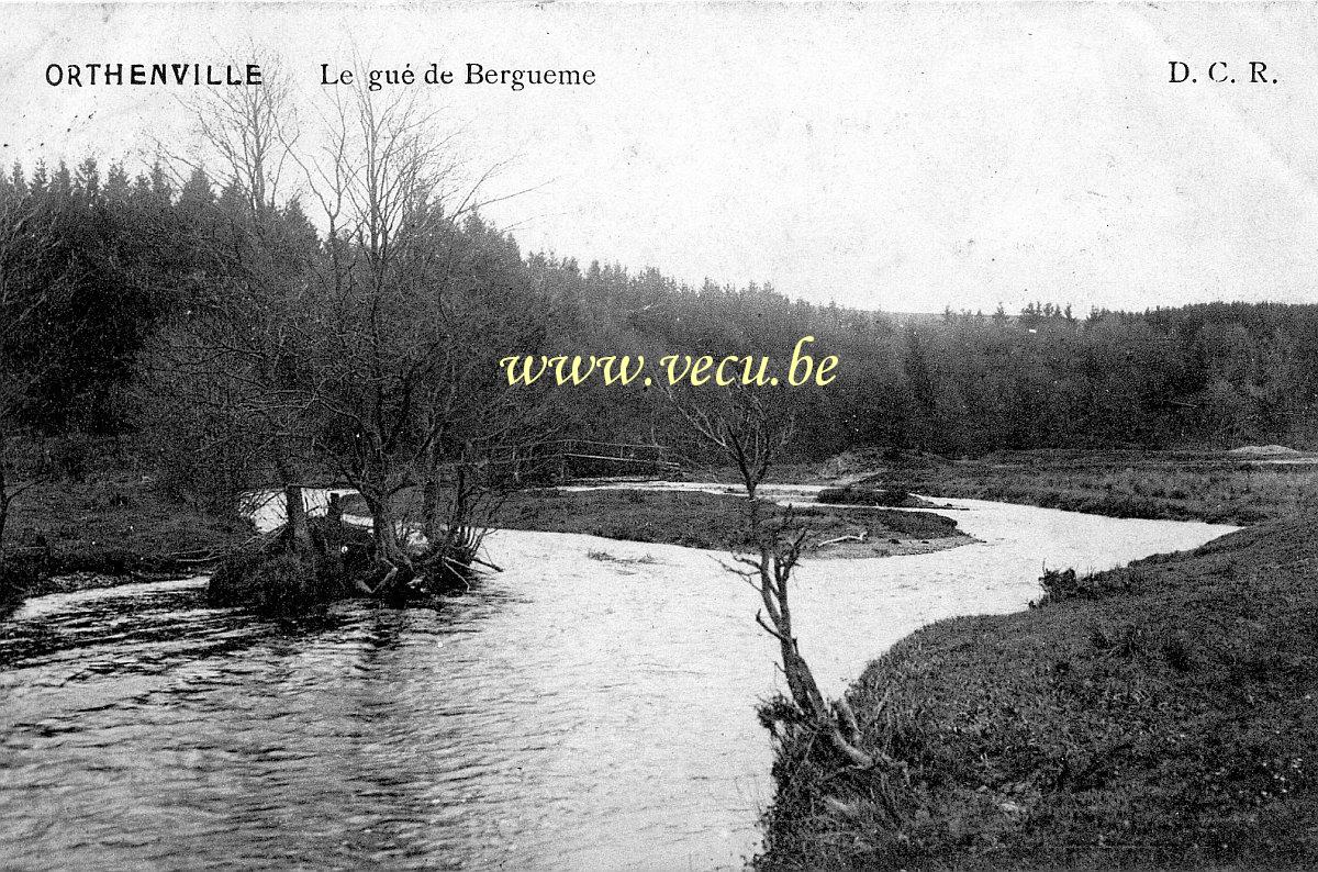 Format d'agrandissement carte postale ancienne Tenneville